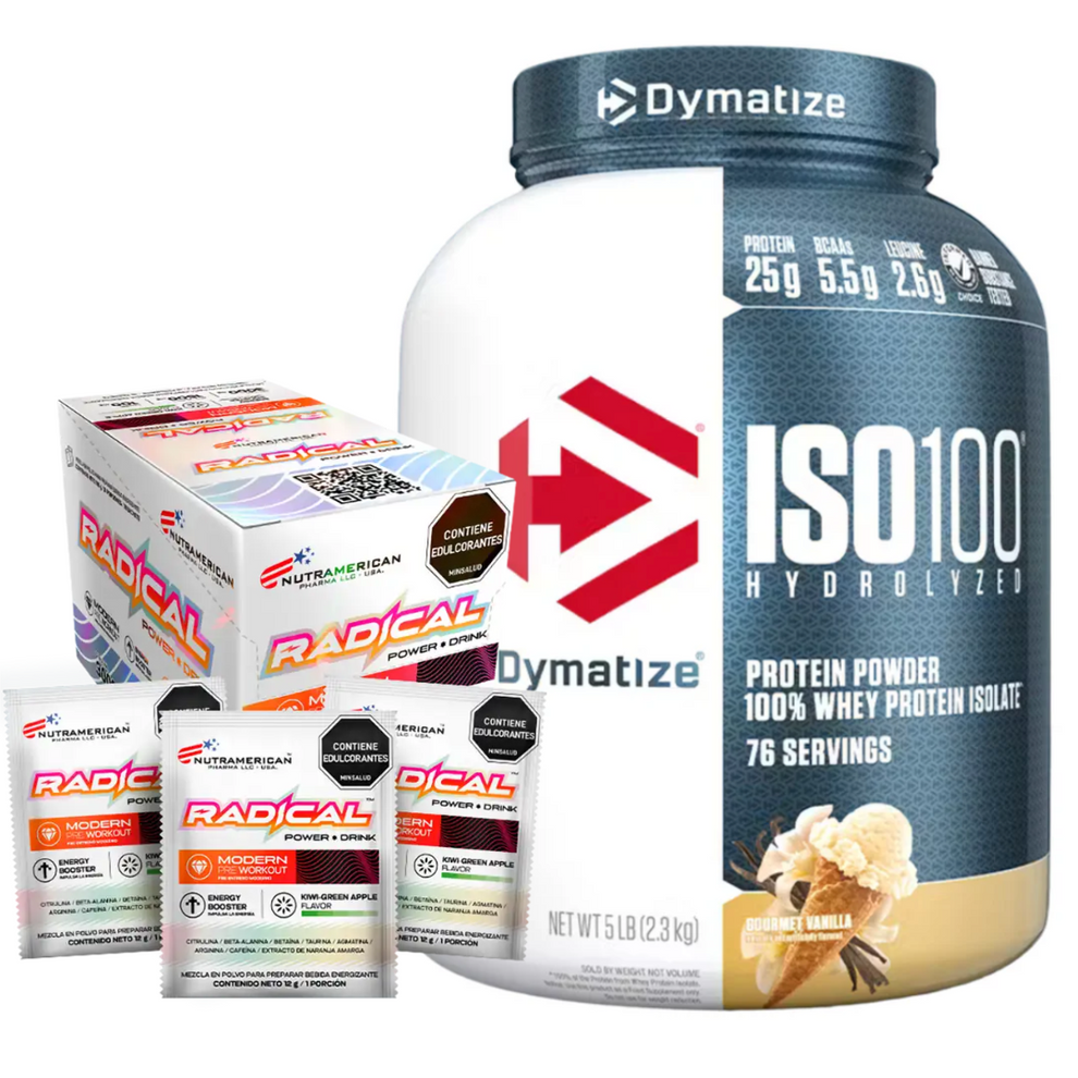 COMBO ISO 100 5 lb + CAJA RADICAL POWER DRINK – FitnessPeople